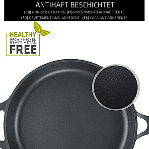 Berndes Vienna Frying Pan 20 cm Suitable for All Hobs with 3-Layer Non-Stick Coating Full Surface Induction Non-Stick Coating Black