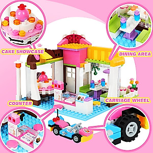 Friends House Toy Building Set, 1422 Pcs Friendship House and Cafe Building Blocks Sets with Car & Storage Box, Creative Roleplay Building Toys for Kids Boys Girls Age 6-12 Years Birthday Gift