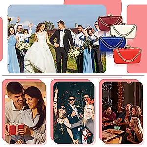 Evening Bag - Small Clutch Purses for Women Wedding - Women's Evening Handbags Formal Crossbody Evening Clutch (Red)