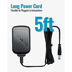 12V 1A 5ft Power Supply Adapter,100-240V 50/60Hz AC to DC 12V 1000mA 12W 5.5mm*2.1mm Universal Wall Charger with DC Connectors 5.5 * 2.5mm/3.5 * 1.35mm/4.0 * 1.7mm, Center Positive, UL FCC VI