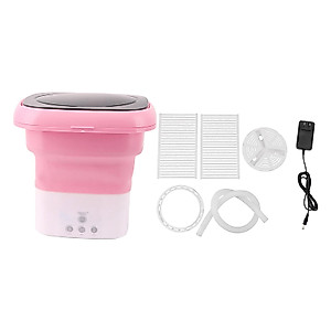 12 inch Foldable Washing Machine, Portable Underwear Washing Machine with Drain Basket, Turbine Washer for Baby Clothes, Small Washer for Apartment, Travel, Dorm, RV, Gift Choice