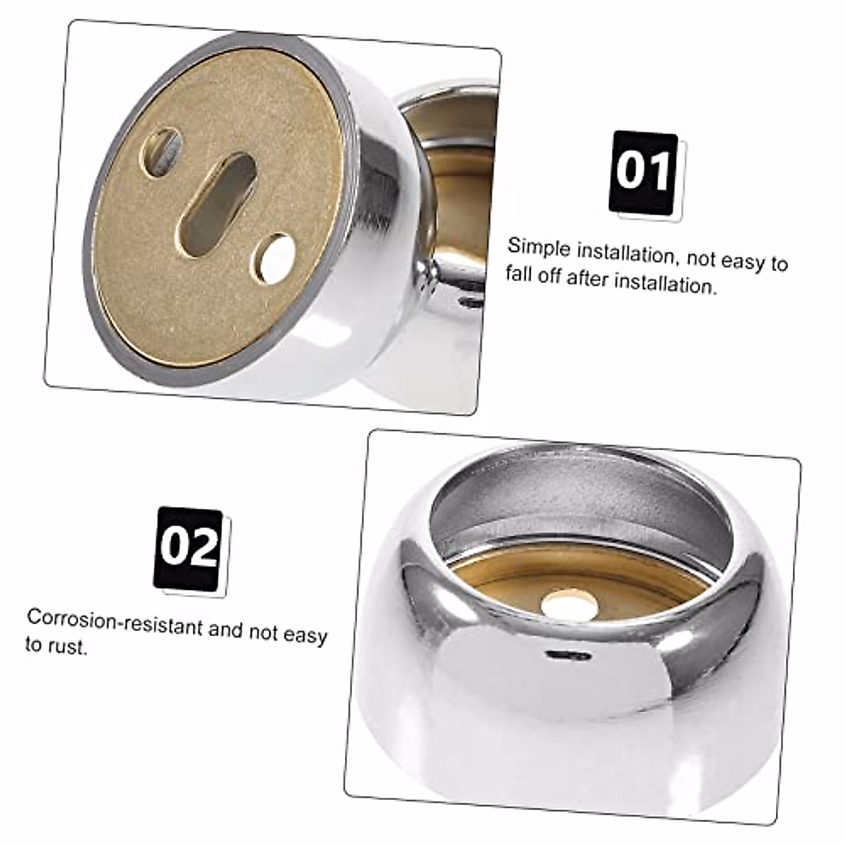 Alipis 40 Pcs Heavy Duty Brackets Heavy Duty Shower Curtain Rod Shower Curtain Holder Socket Holder Closet Rods Shower Curtain Rod Holder Shower Rod Holders for Wall Rod Bracket Silver