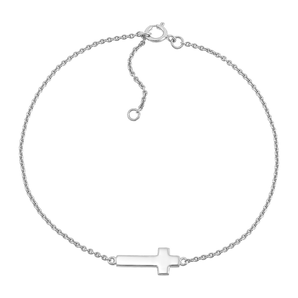 Silpada 'Simplex Cross' Chain Bracelet in Sterling Silver, 7" + 1"