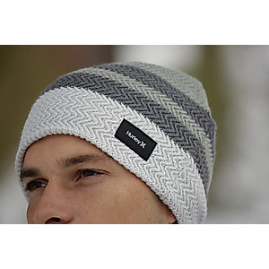 Hurley Men's Winter Hat - Loose Knit Marled Beanie, Navy
