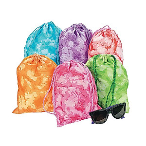 Adorox 12 Bags of Tie-dyed Camouflage Drawstring Tote Bags Party Favors Arts & Crafts (Assorted (12 Bags))