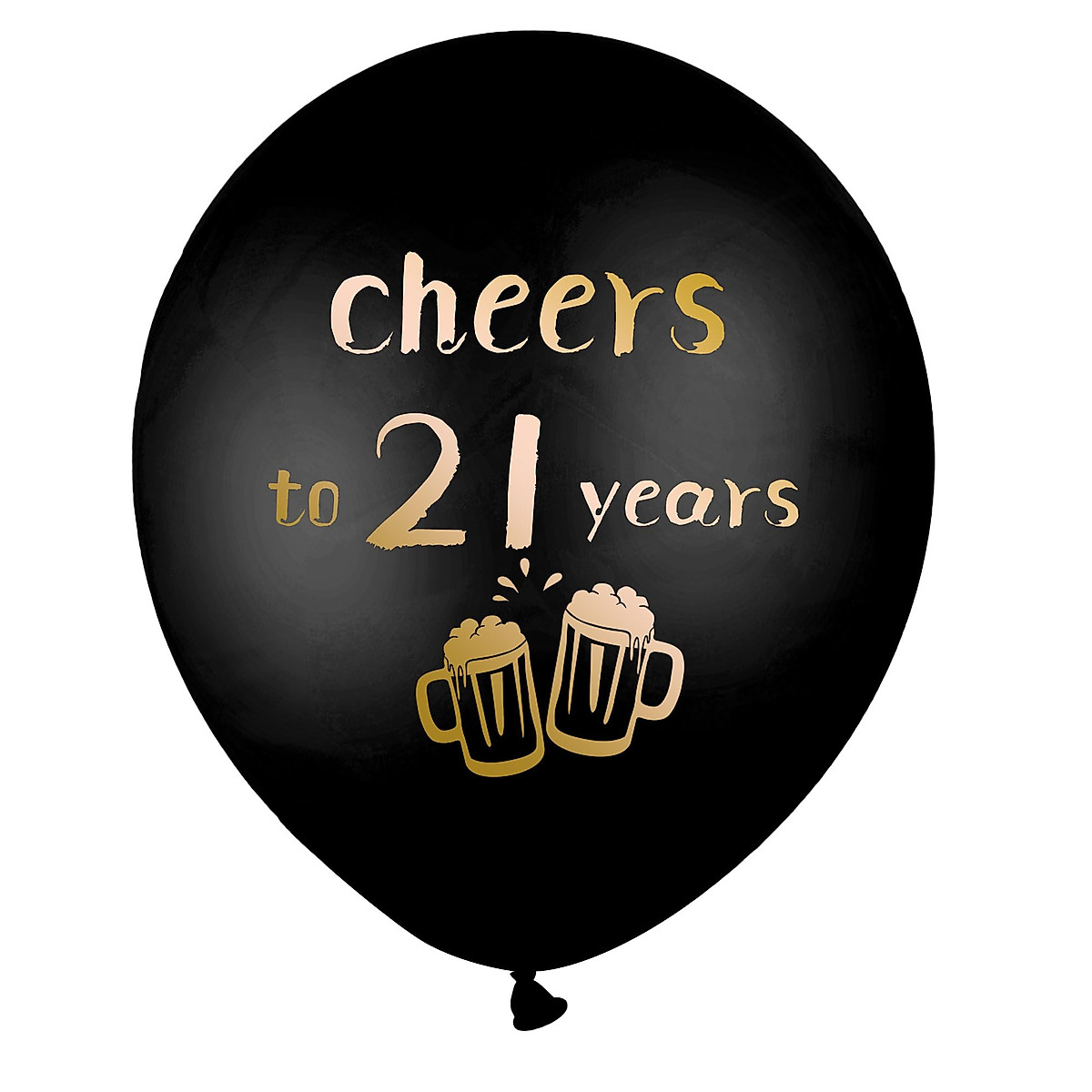 SHUNTAI Cheers to 21 Years Balloons Black and Gold Birthday Decorations 21st Birthday Balloons Latex Gold Confetti Balloon for Him Her 21 Anniversary Theme Happy Birthday Party Decor 12 inch