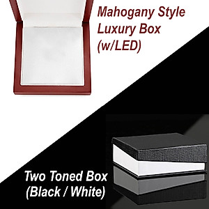 Rottweiler Dog Mom, Necklace for My Rottweiler Fur Mom, Rottweiler Dog Portrait Message Card for my Dog Mum, Dog Mom Jewelry Present Pet Owner Mahogany Style Luxury Box (w/LED) - Love Knot