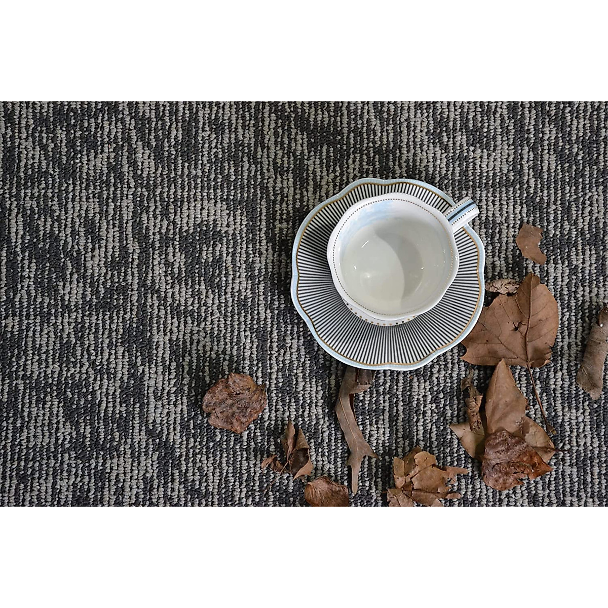 Furnish my Place Modern Indoor/Outdoor Commercial Gray Rug, Modern Area Rug, Baby Nursery Mat, Pet-Friendly Carpet for Living Room, Playroom, Made in USA, 3' Hexagon - Set of 3