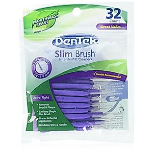 DenTek Slim Brush Interdental Cleaners 32 Count (Pack of 3)