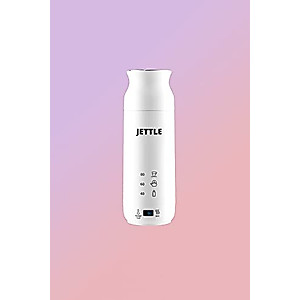 Jettle Electric Kettle - Travel Portable Heater for Coffee, Tea, Milk, Soup - Stainless Steel Travel Water Boiler tea pot with Temperature Control, LED, Automatic Power Off - 450ml, Kitchen Appliance