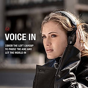 V-MODA M-200 ANC Noise Cancelling Wireless Bluetooth Over-Ear Headphones with Mic for Phone-Call, Matte Black
