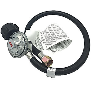 Gauge Master Premium 2 Foot Universal QCC1 Low Pressure LP Propane Regulator - BBQ Grill Replacement Hose fits Most LP Gas Grills, Heaters and Fire Pit Table - 3/8" Female Flare Nut (2 Feet)