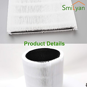 Smilyan 3 Pack Blue Pure 411 Replacement Filters for Blueair Blue Pure 411 411+ 411 Auto and Mini Air Purifier