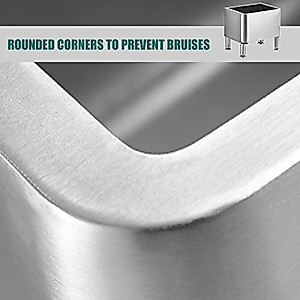 Free Standing Floor Mop Sink Commercial Mop Service Basin, Heavy Duty Stainless Steel Utility Sink Mop Bucket with Faucet, Bathroom Sink Laundry Tub Slop Sink