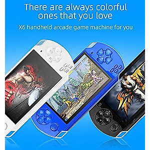 LKTINA 8GB 4.3’’ 1000 LCD Screen Handheld Portable Game Console, Media Player with Camera Built in 1200+Real Video Games, for gba/gbc/SFC/fc/SMD Games, Best Gift for Kids and Adults -White