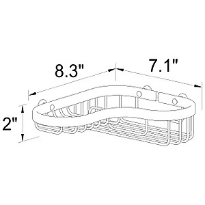 Ginger G504/PC Splashables Shower, Polished Chrome, Combination Corner Basket
