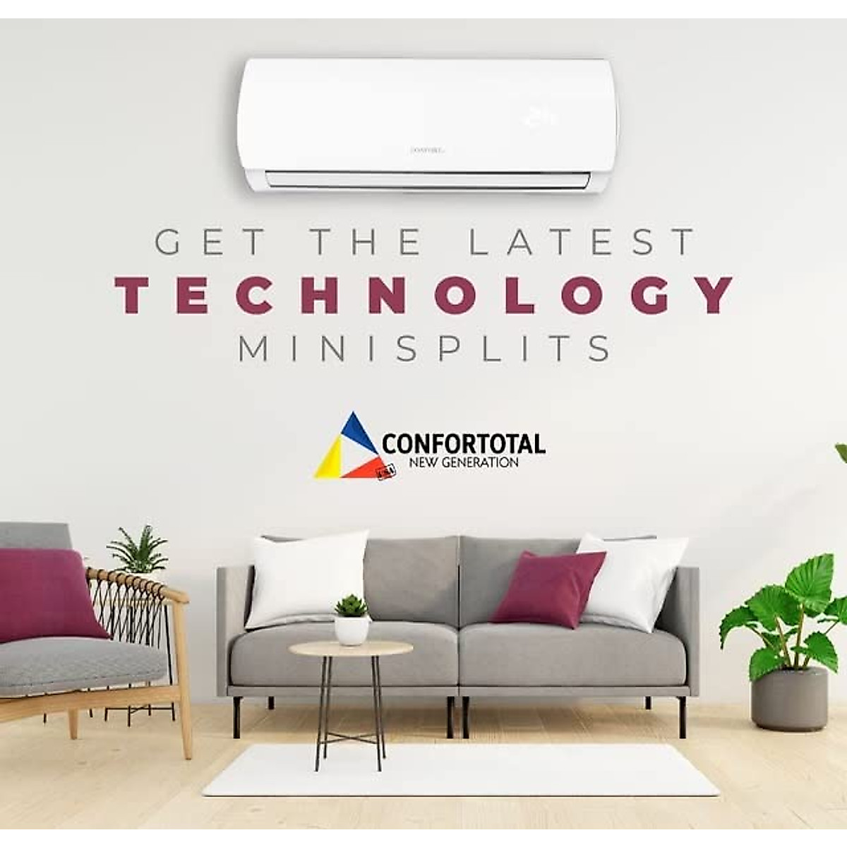 Confortotal 12000 BTU Mini Split Air Conditioner and Heat Pump 110V Ductless with WIFI