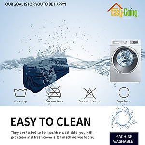 Easy-Going Fleece Stretch Sofa Slipcover Spandex Non-Slip Soft Couch Sofa Cover, Washable Furniture Protector with Anti-Skid Foam and Elastic Bottom for Kids, Pets(Sofa, Navy)