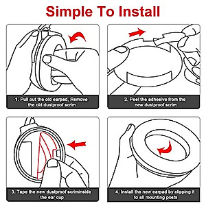 Replacement Ear Pads for Bose QuietComfort 35/Quiet Comfort 35 II (QC 35/qc35 ii), Headphone Ear Covers, High Density Memory Cotton, Soft Leather, Adaptive Noise Isolation Headphones Pads Cushions