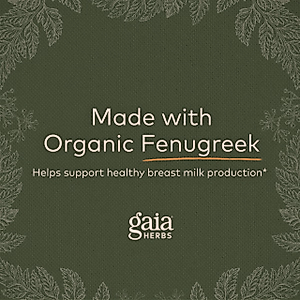 Gaia Herbs Fenugreek Seed - Helps Support Healthy Lactation and Breast Milk Production* - Made with Organic Fenugreek Seeds - 60 Vegan Liquid Phyto-Capsules (Up to 15-Day Supply)