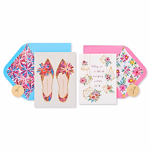 Papyrus Birthday Cards for Her, Shoes and Terrarium (2-Count)