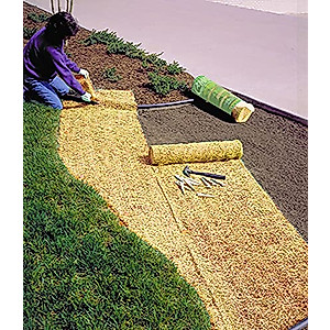 American Excelsior Curlex Erosion Control Blanket Landscape Roll with Biodegradable Staples 2-1/2'x50'