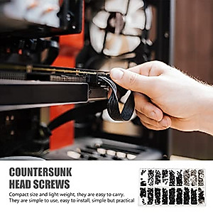 VILLCASE 360 Pcs 1 Small Screw Screws and Nuts Screws Kit Computer Laptop Practical Screws Computer Repair Screws Stainless Steel Screws Anti-rust Screws Countersunk Machine Bolt M2