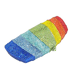 Hand Made Women Rainbow Crystal Evening Bags Party Cocktail DIamond Clutch Purses Wedding Handbags