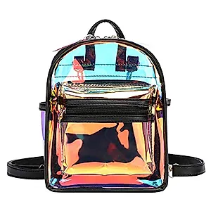 GALPADA Holographic Backpack Transparent Backpack Clear Shoulder Bag Clear Bookbag Storage Bag