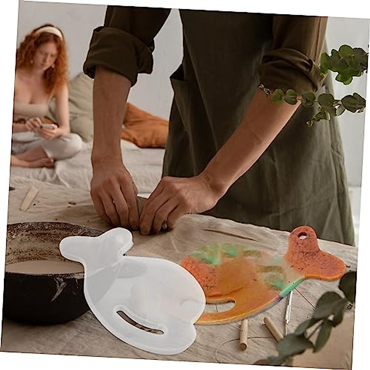 VILLCASE Silicone Mold Cup Mat Resin Jewelry Epoxy Molds Silicone Coaster Resin Candy Molds Animal Silicone Molds Round Tray Cup Holder Mold Cup Mat Mold Manual Mold White Dolphin Ocean