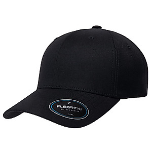 The Hat Pros | Flexfit NU Tri-Layer Men's Athletic Baseball Hat Fitted 6100NU Cap (as1, Alpha, l, x_l, Black)