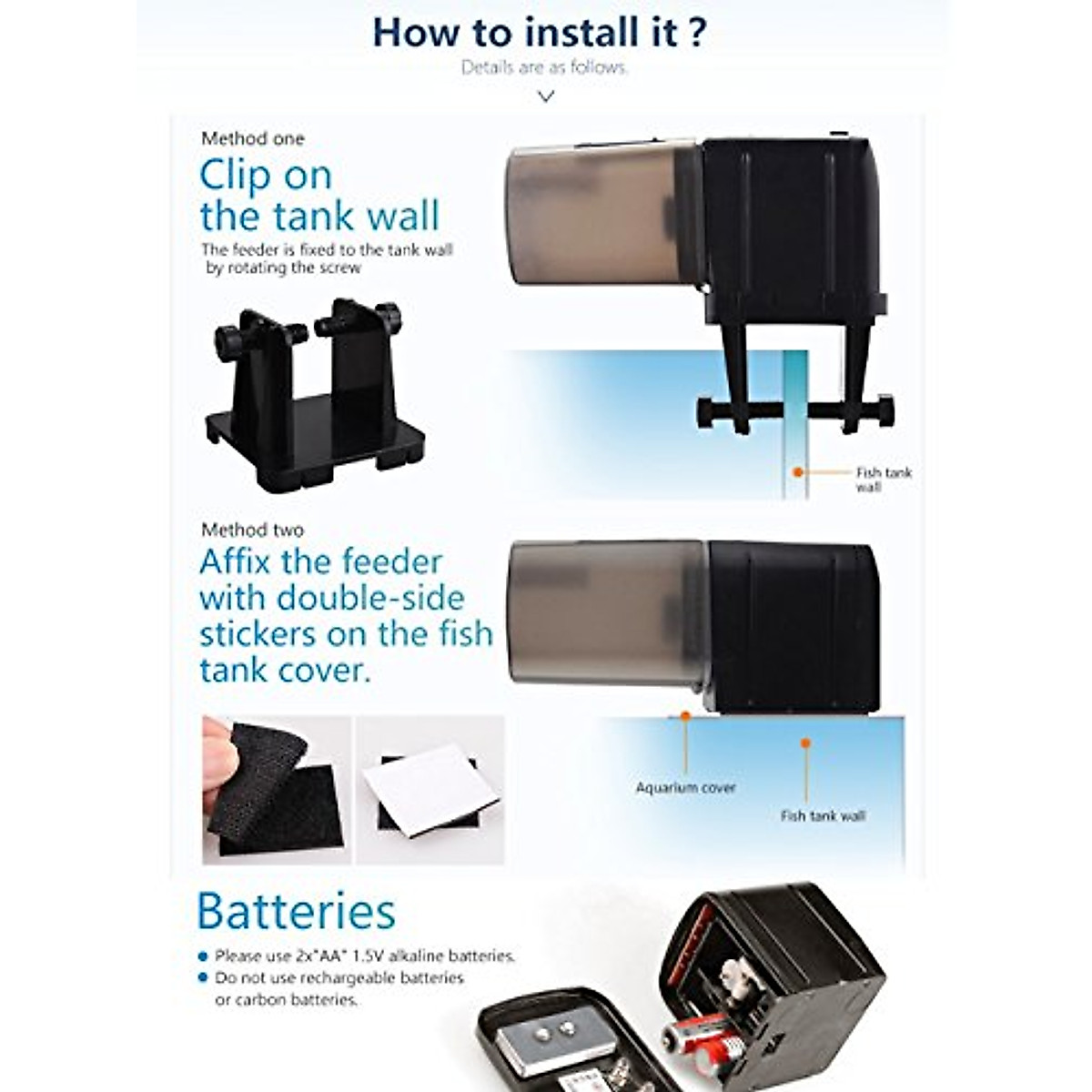 Aquarium Fish Feeder Automatic Fish Feeders Auto Fish Food Timer Feeder for Fish Tank
