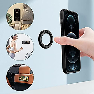 Nillkin Magnetic Shower Phone Holder Magsafe Wall Mount, 2 Pack SnapHold Magnetic Sticker for iPhone 14 Pro Max/14 Pro/14/13/12 Series/Magsafe Case, Magsafe Phone Mount for Kitchen, Bathroom, Black