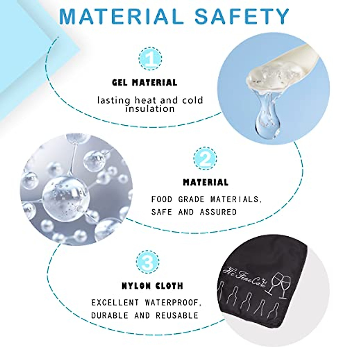 Wine Cooler Sleeve with Protector Instant Cooling and Keeps Your Drink Cold Keep Cool and Chill Champagne Wine (Black)