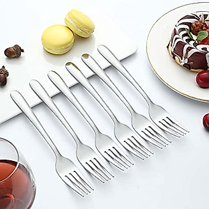 Gymdin 24 Pieces Dinner Forks, Forks Silverware(8 inches), Silverware Forks, Food Grade Stainless Steel Flatware Forks, Mirror Polished & Dishwasher Safe, Using for Home, Restaurant or Kitchen