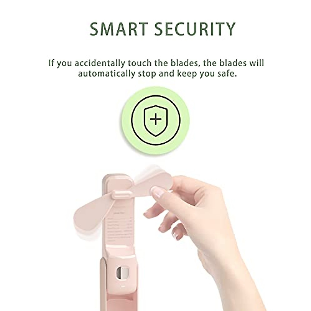 Handheld Portable Fan, Foldable 3 IN 1 fan with USB Rechargeable Battery Operated 12-24 Hours Working Time, Personal Quiet Fan With Power Bank, Flashlight Feature Travel Indoor for Women Sister Friend