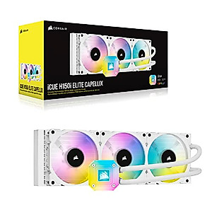 Corsair iCUE H150i Elite Capellix Liquid CPU Cooler - White