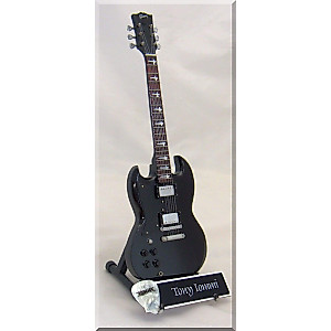 Tony Iommi Miniature Guitar Black Sabbath with Guitar Pick