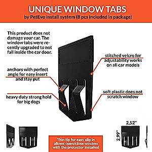 Car Door Protector - Interior Car Door Protectors Dog Scratch Door Protector Cover Pet Car Window Guard - 2 Packs