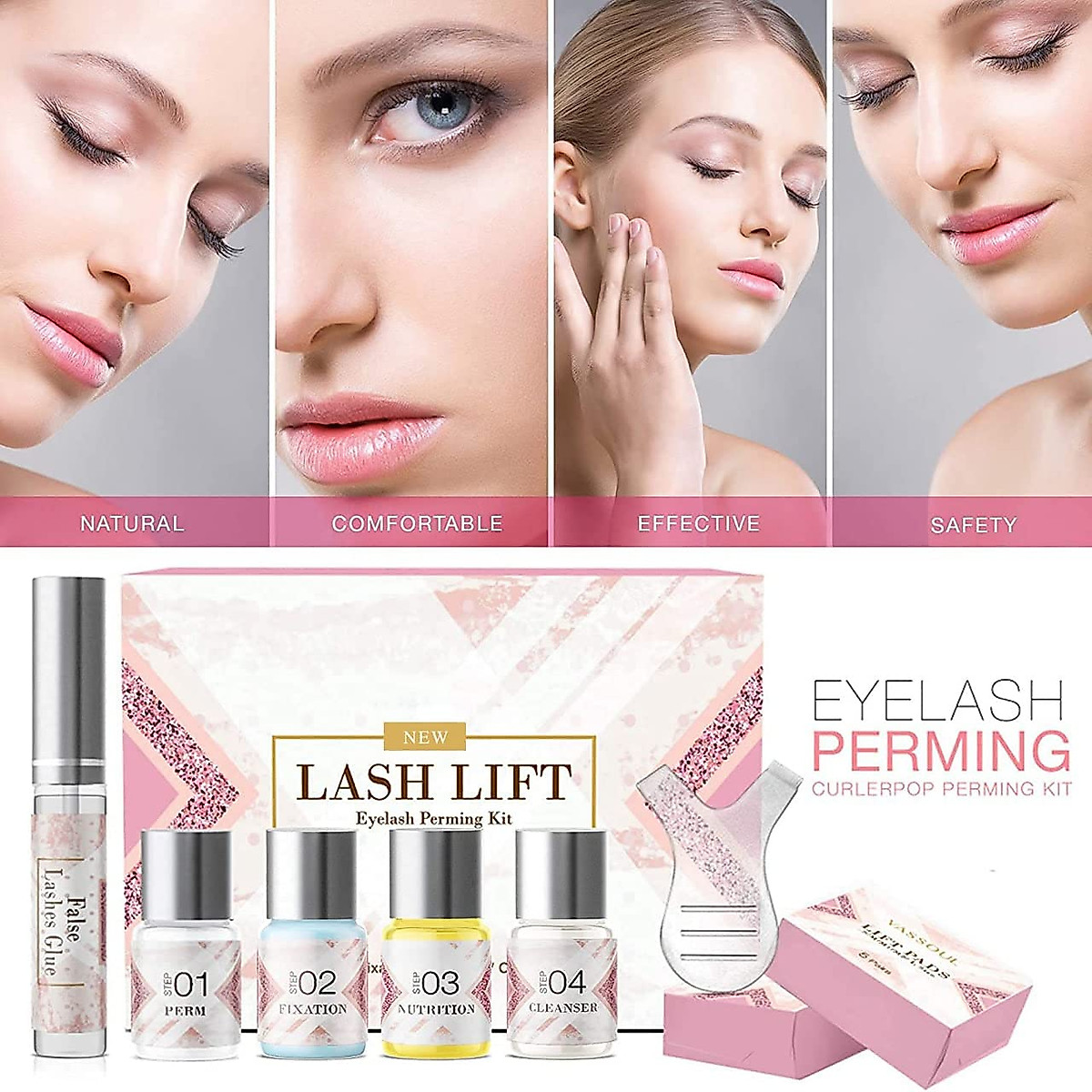 Eyelash Perm Kit, Lash Lift Kit, Semi-Permanent Curling lash perm kit For Beautify Your Lashes