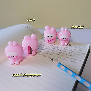 JUSIMON 4 PCS 12PCS Cute Pencil Sharpener Kawaii Manual Pencils Sharpeners Kids Cute Kawaii Pencil Sharpener Stationery for Office Home School Supplies (12pcs bennies)
