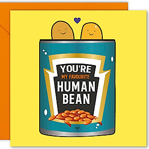 Cult Kitty To My Fave Human Bean - Funny Birthday, Best Friend All Occasion Card for Men - Thick, Premium All Occasion Card for Women, with Colourful Envelope