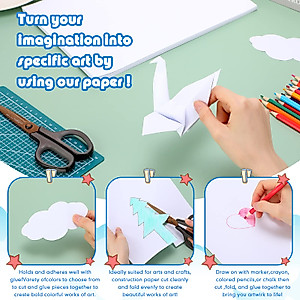 2500 Sheets Construction Paper 9" x 12" Construction Paper Classroom Construction Paper Bulk A4 Drawing Paper for Kids Drawing Art School Classroom Decoration Teacher Supplies (White)