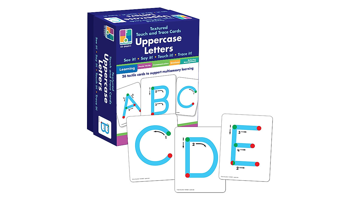 Key Education Uppercase Letters: Textured Alphabet Cards for Early Literacy