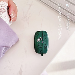 Cute Lovely Design Astronaut Style Soft Silicone Protective Case Cover Sleeve Compatible with Sony WF-1000XM4 Earbuds, Protective Skin Sleeve with Key Chain (Green)