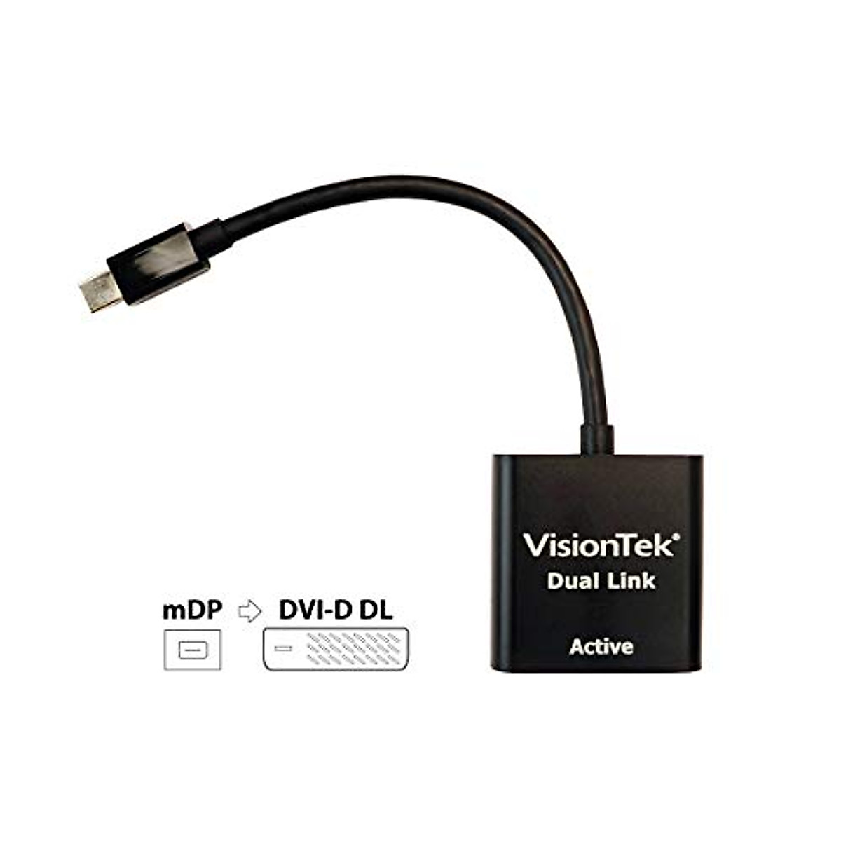 VisionTek Mini DisplayPort to Dual Link DVI-D Active Adapter (M/F) - 900640