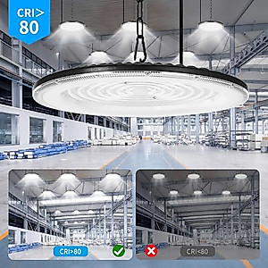 Sararoom 10Packs UFO LED High Bay Light, 200W 20000LM Workshop Lighting, 6500K Daylight White Industrial Lamp High Bay Light, IP66 Waterproof Commercial Bay Lighting for Factories,Garage,Warehouse