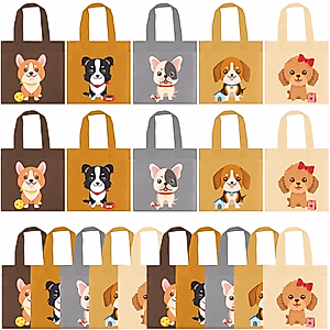 BANBALLON 20 PCS Dog Party Favor Bags Puppy Non-Woven Gift Bags Treat Gift Bags For Kid Birthday Party Dog Theme Party Baby Shower Goodie Bags Supplies