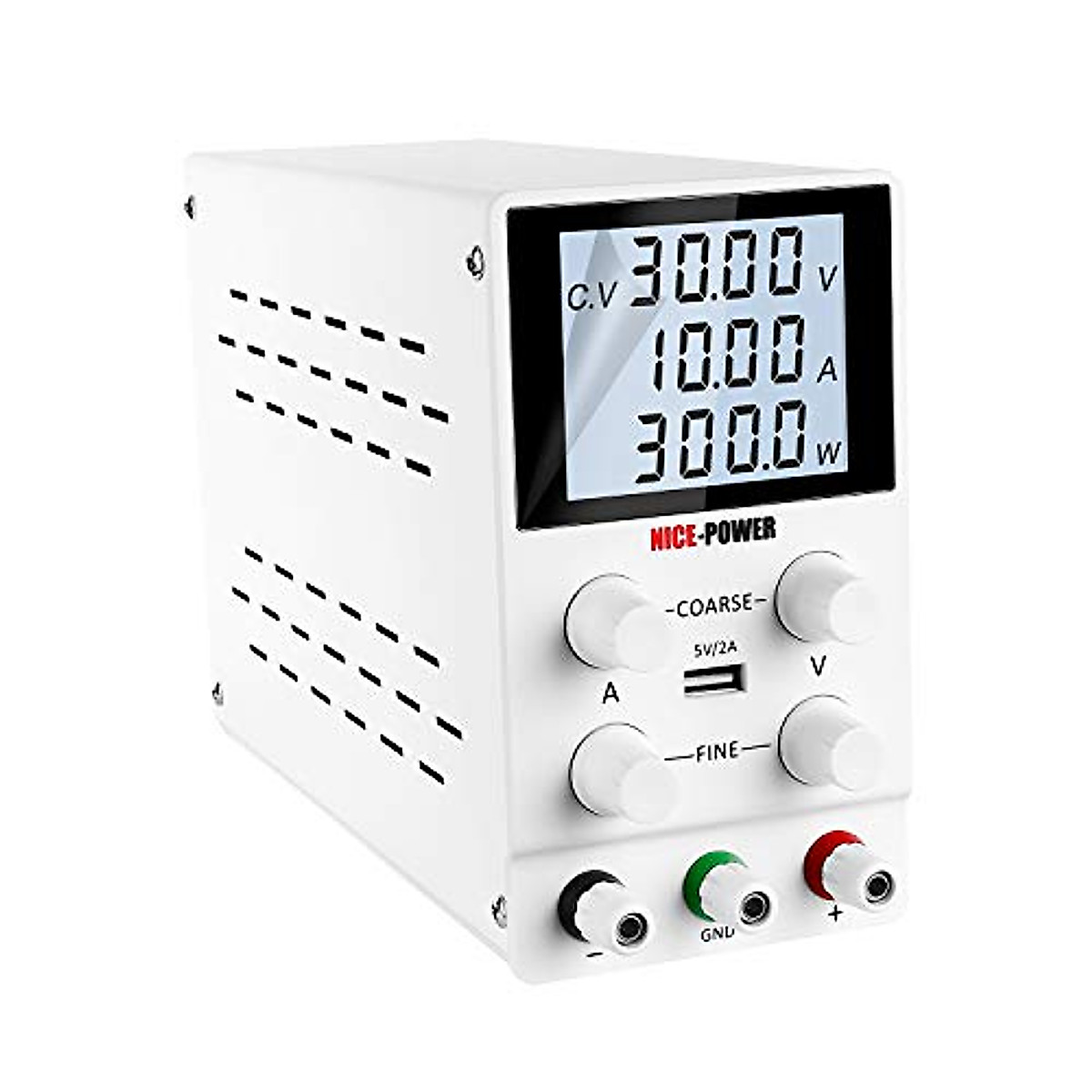 NICE-POWER Adjustable DC Lab Bench Power Supply Variable 4Digital Display Adjustable Regulated Switching Lab Bench Power Supply (30V/10A)