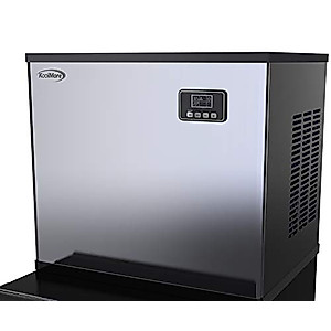 KoolMore Modular Ice Maker Machine, 315 lb. Full Cube Production, Free-Standing with Air Cooled Evaporator, 200 lb Bin, Stainless-Steel